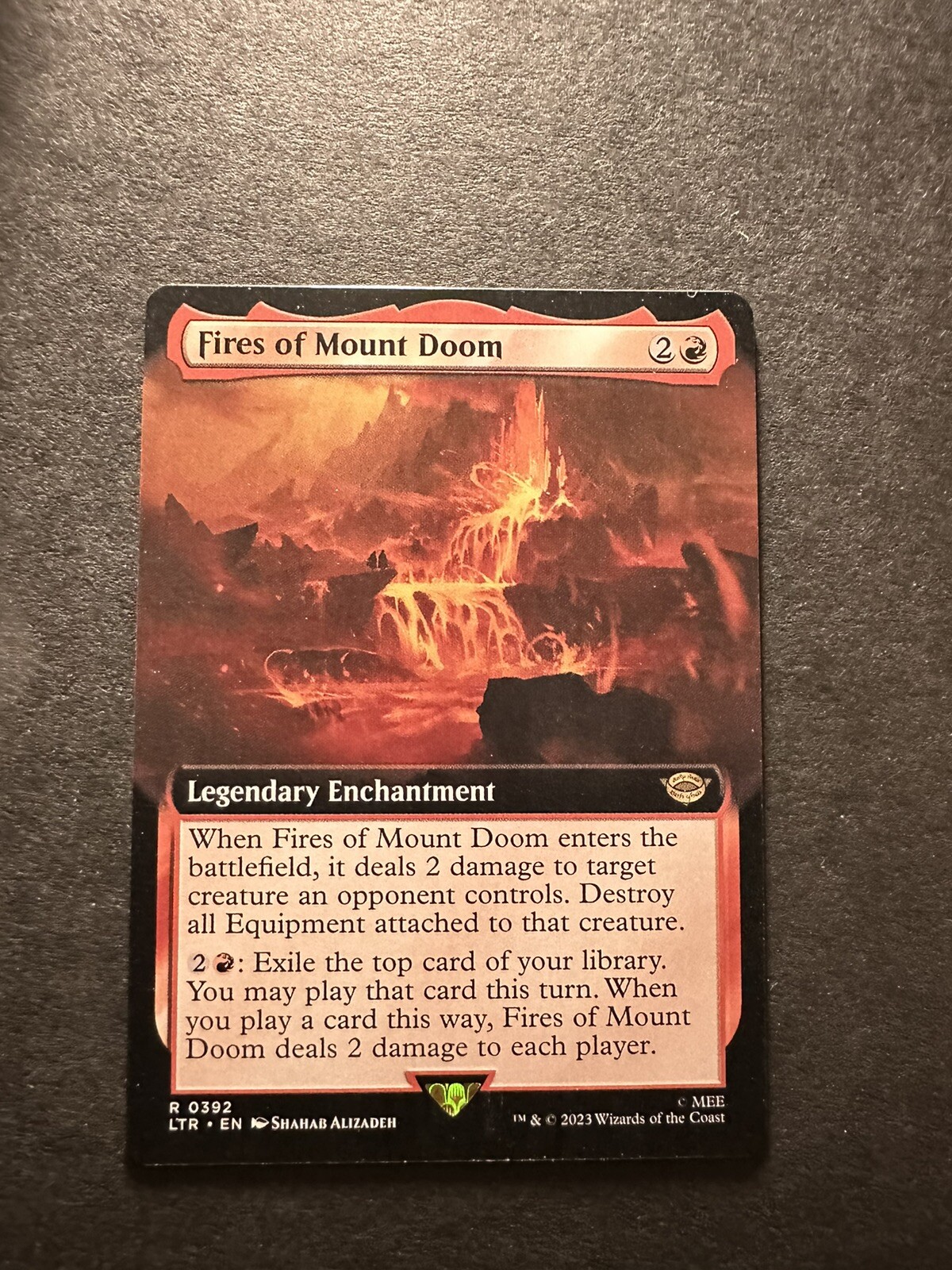 Extended Art FIRES OF MOUNT DOOM mtg NM-M Lord of The Rings Rare | eBay