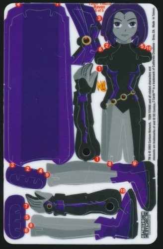 RAVEN 2003 DC Comics Cartoon Network Z Cardz Teen Titans 3-D Plastic ...