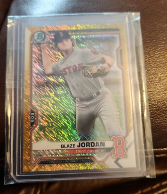 BLAZE JORDAN RC 2021 BOWMAN CHROME GOLD SHIMMER 28/50 RED SOX | eBay