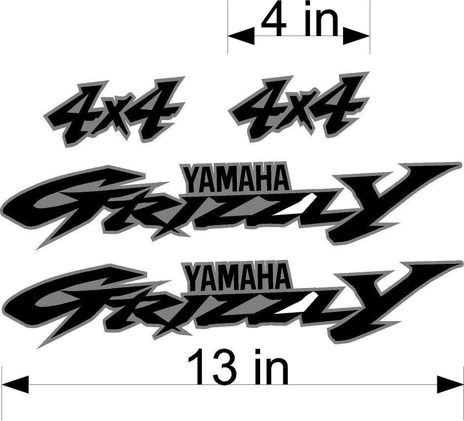 Yamaha Grizzly 4x4 Edition ATV Tank Decal Sticker kit Custom | eBay