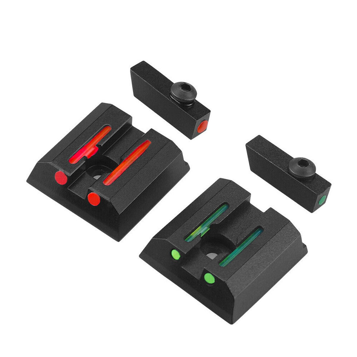 Fiber Optic 3 Dot Sights Front Rear Red /Green Dot for Taurus G2C G2S ...