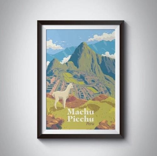 Machu Picchu Peru Travel Poster, National Park Print, Peruvian Art | eBay