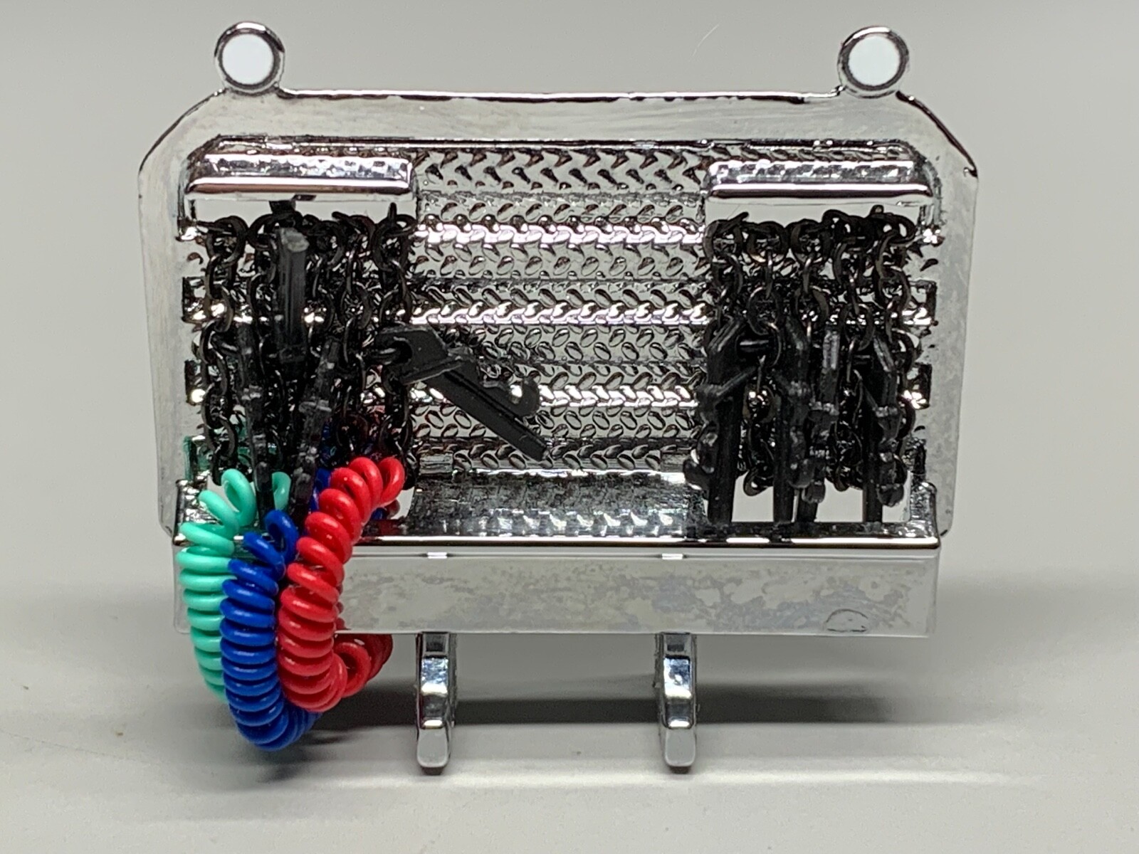 1/64 DCP PARTS CHROME HEADACHE RACK W/ LINES & CHAINS | eBay