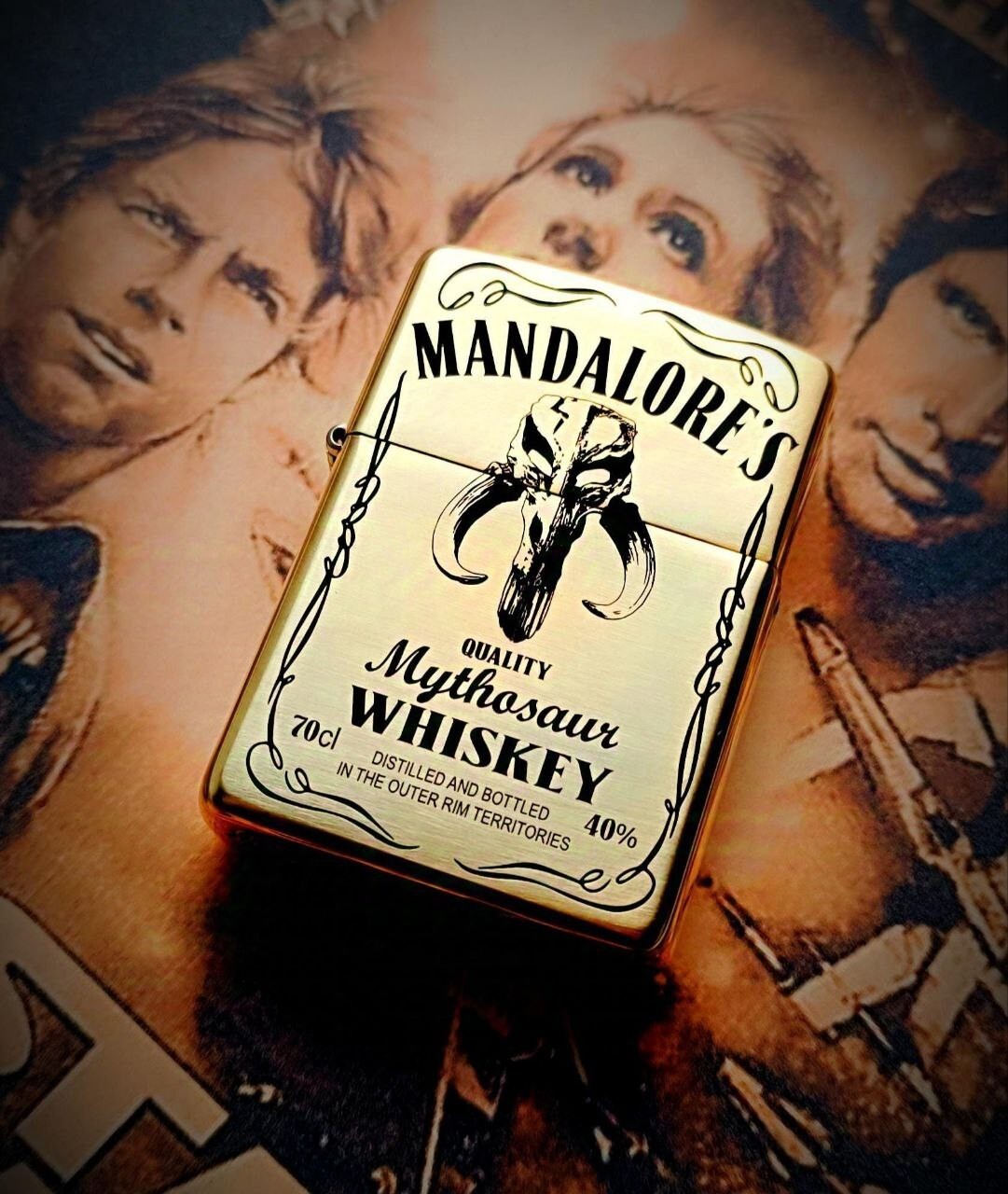 Zippo Lighter Mandalore Whiskey Star Wars Armor Rare Engraving New in ...