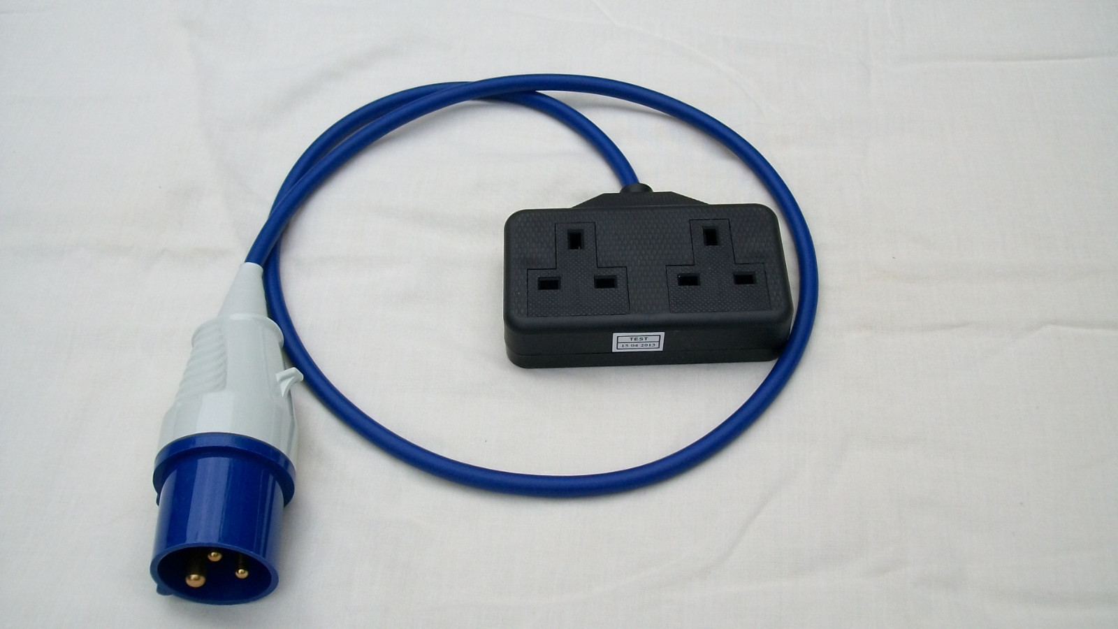 GENERATOR FLY LEAD 16 amp PLUG TO 13 amp TWIN SOCKET VARIOUS LENGTHS ...
