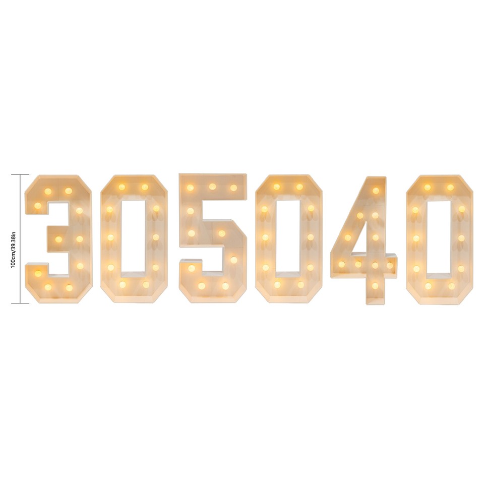 30/40/50 Light Up Numbers, 30th/40th/50th Birthday Party Decoration | eBay