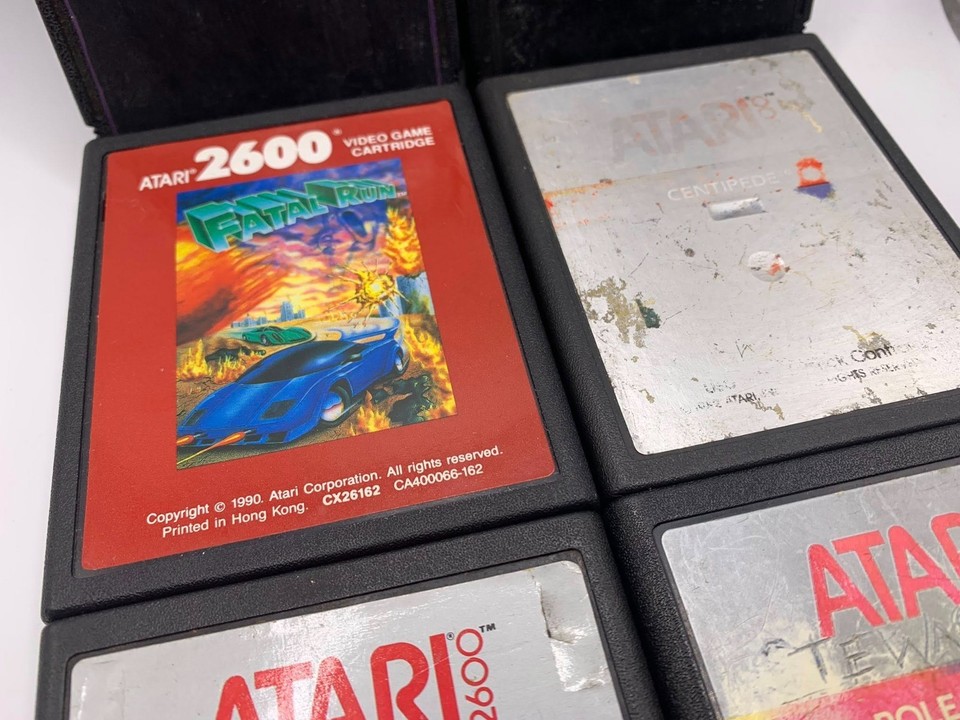 6 x Atari 2600 Game Cartridges ~ Centipede / Fatal Run / Spider Fighter ...