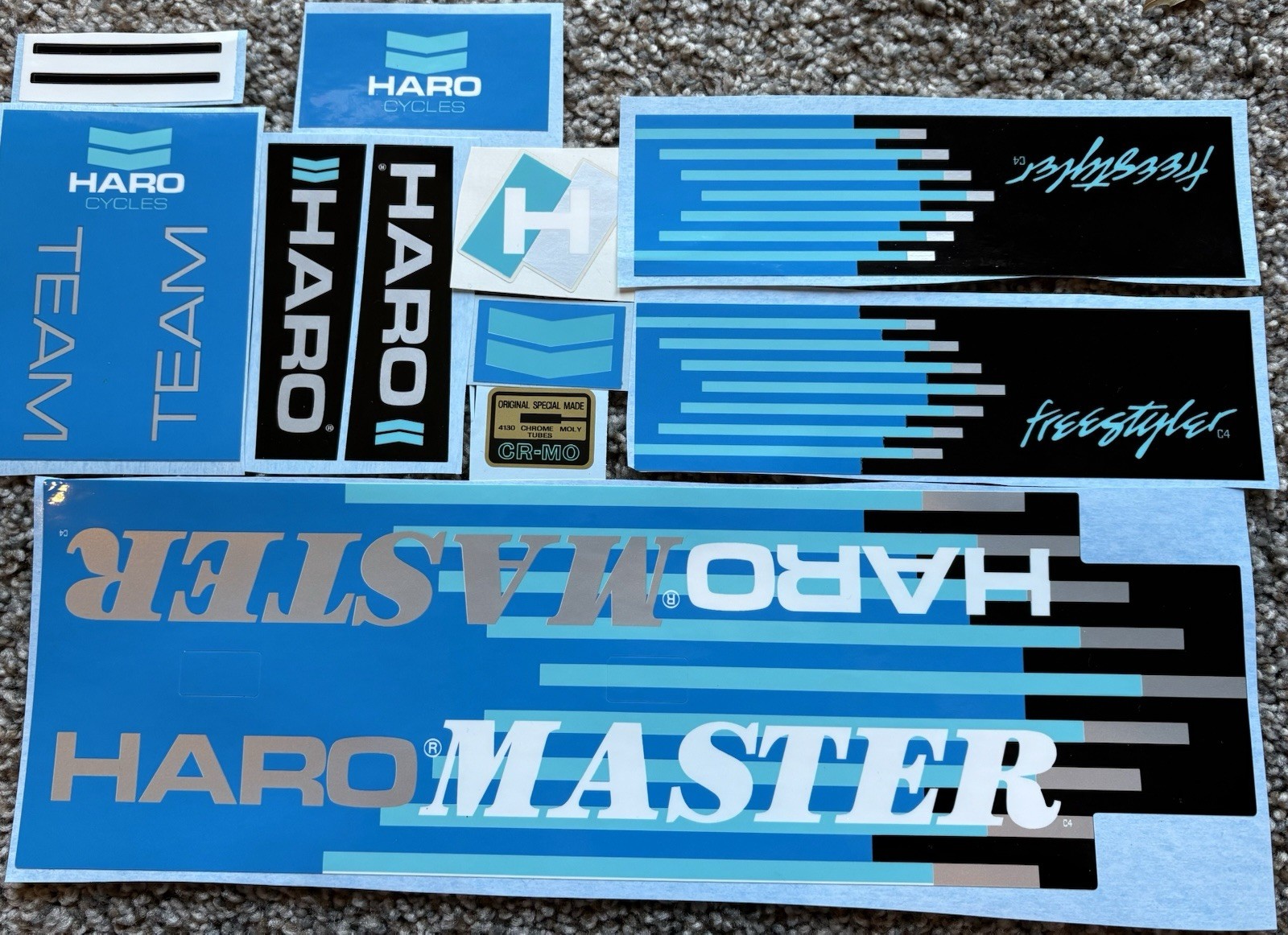 Oldschool BMX '88 HARO TEAM MASTER FREESTYLER STICKERS / DECALS FRAME ...