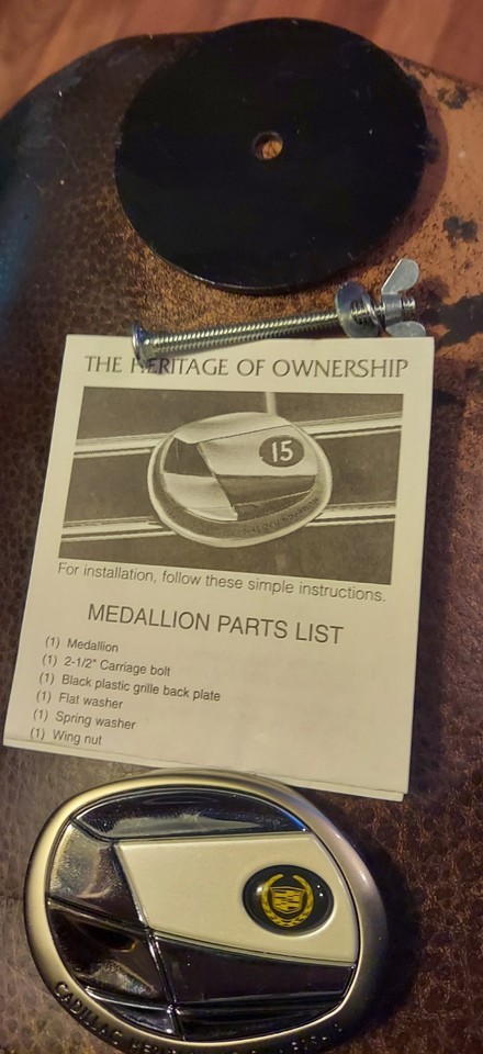 Cadillac Heritage of Ownership Medallion Grill Emblem | eBay