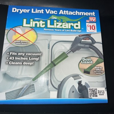 Lint Lizard Dryer Lint Vac Attachment Vacuum Remove Lint From Dryers New In Box | eBay
