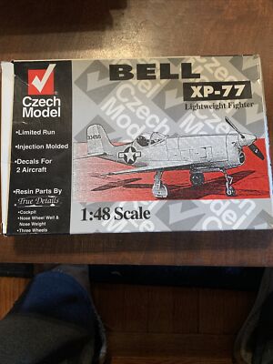 1/48 Scale Czech Model, Bell XP-77 Fighter Airplane Model Kit #4803 BN ...