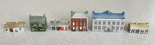 Lot of 6 Wade Ireland Bally Whim Porcelain Houses, #4, #6, #3, #5,#8 ...