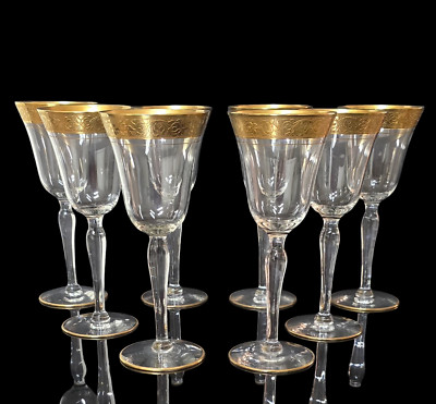 Glastonbury - Lotus Rambler Rose Gold Cordial Goblets Set of 8 | eBay