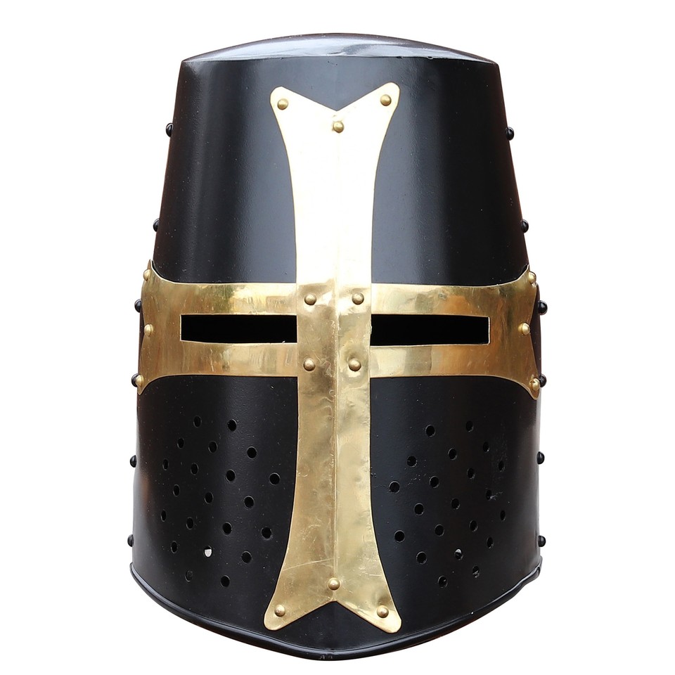 Medieval Great Bucket Helm Knights 20G Steel Templar Crusader Helmet | eBay
