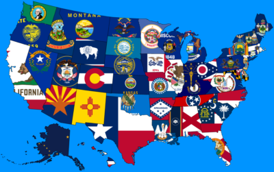 Usa State Flags Printables US States Flags Coloring Book: 50 United