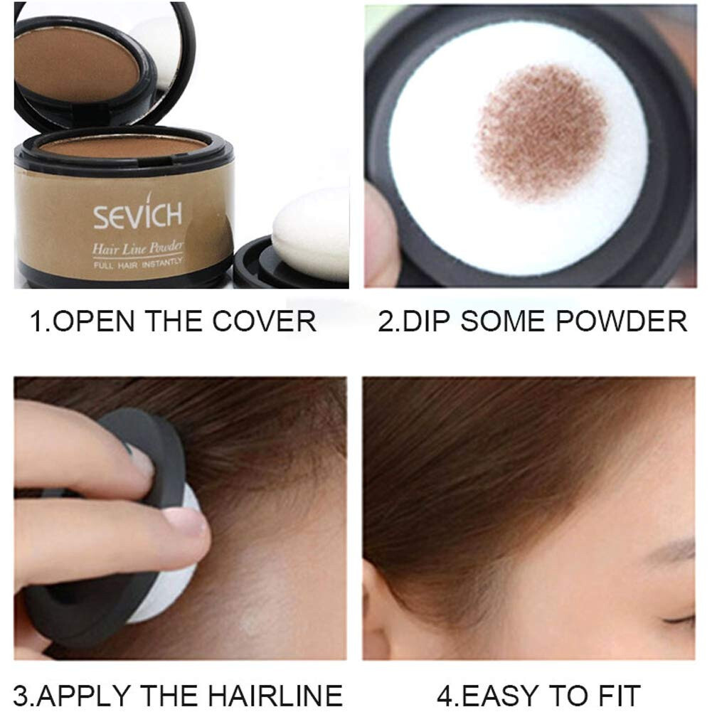NEW Sevich Hair Line Powder Waterproof Cover Up Powder Hair Shadow dark ...