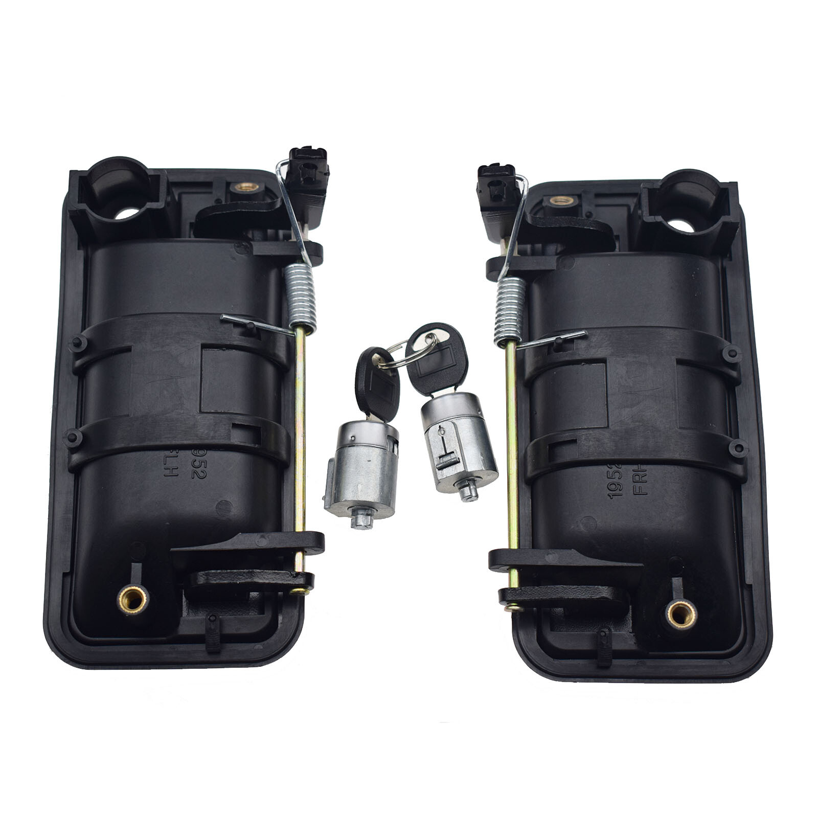 Front L & R Outside Door Handle & Lock Cylinder Kit Set for Chevy GMC ...