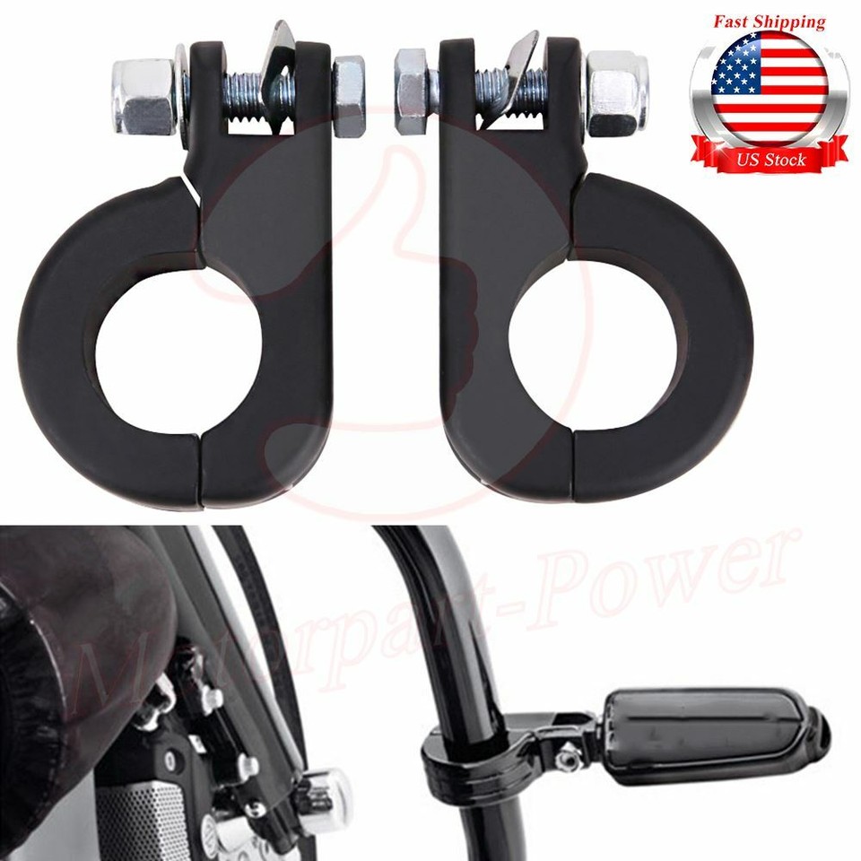 1 1/4" Highway Motorcycle Foot Pegs Footrest for Harley Touring Cruiser ...