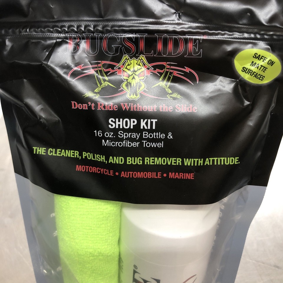 BugSlide Clean Polish Kit Includes 16 Ounce Spray Bottle & Microfiber ...