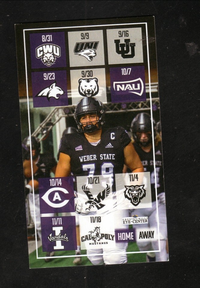 Weber State Wildcats 2023 Football Pocket Schedule Big Sky Conference ...