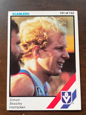 *NEAR MINT* SIMON BEASLEY *ROOKIE* FOOTSCRAY - 1984 SCANLENS VFL CARD ...