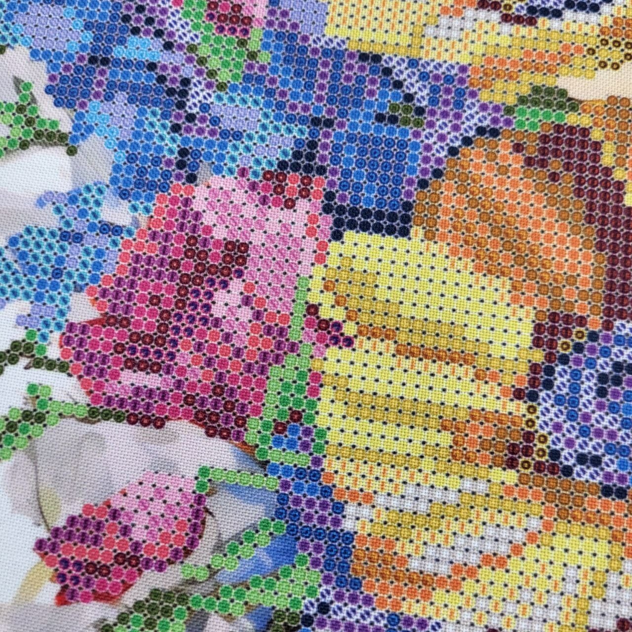 Bead Embroidery Kit Ukrainian Flowers DIY Craft Kit Stamped Embroidery ...