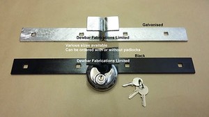 SHED LOCK BARS WITH BOLTS - SECURITY - DOOR PADLOCK BARS GALVANISED OR ...
