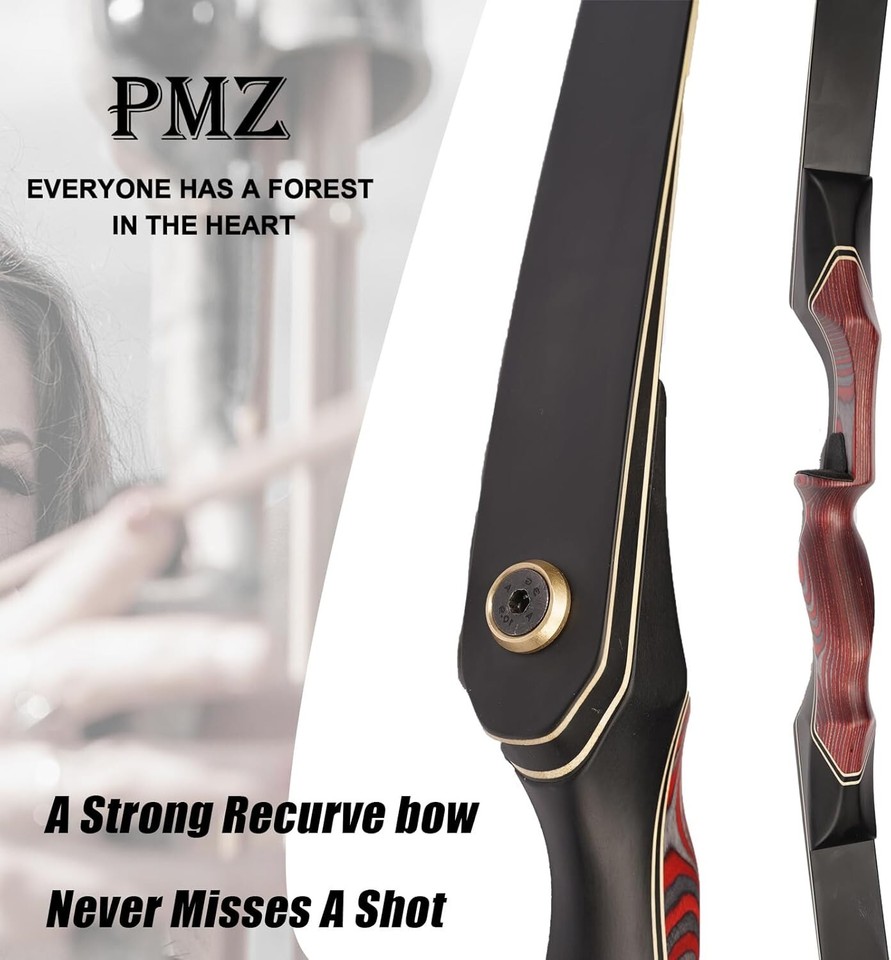 PMZ Recurve Bow and Arrow Set, Professional Aldults Archery Hunting Bow ...