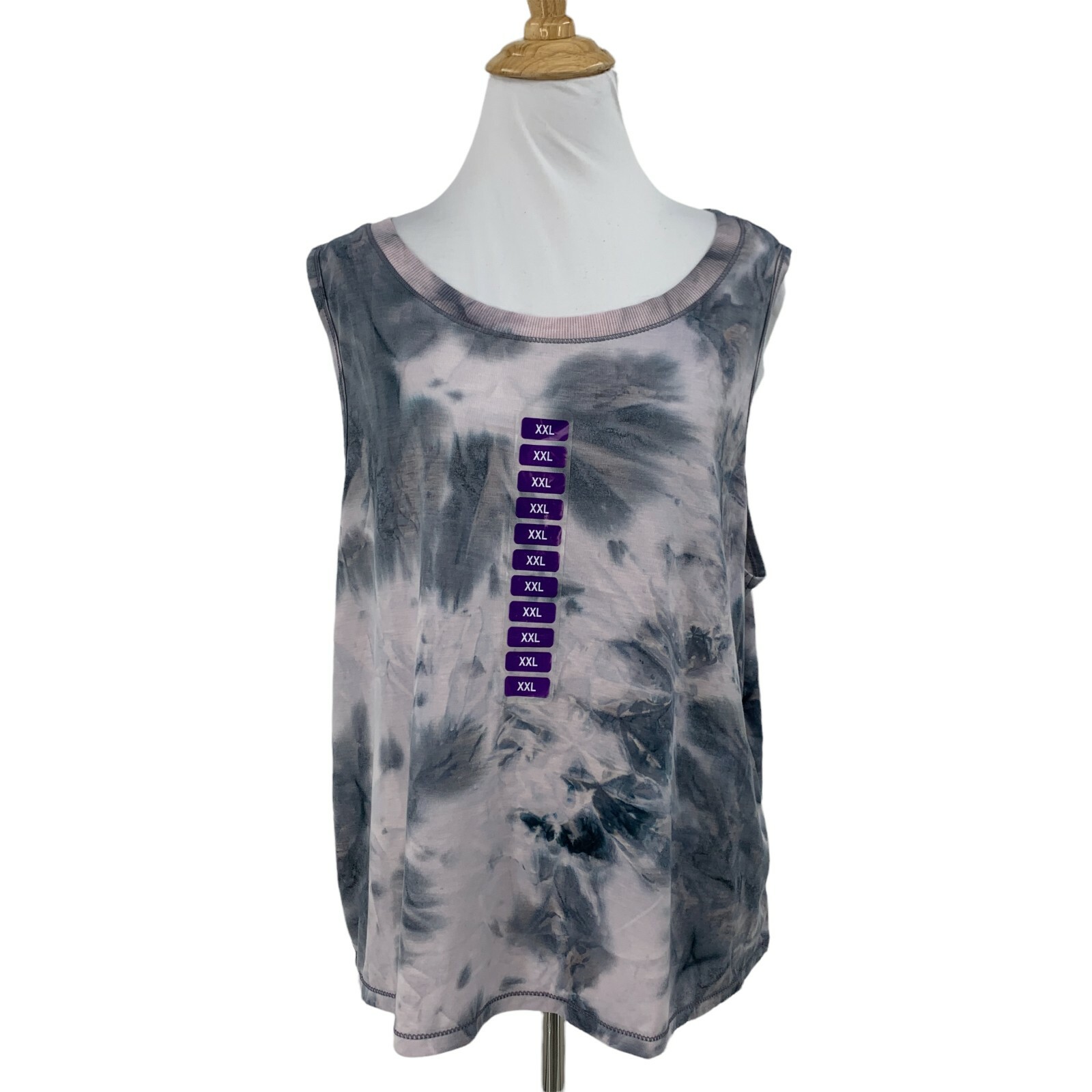 90 Degree Reflex Marble Tank Women XXL 2XL Sleeveless Retro Scoop Neck ...