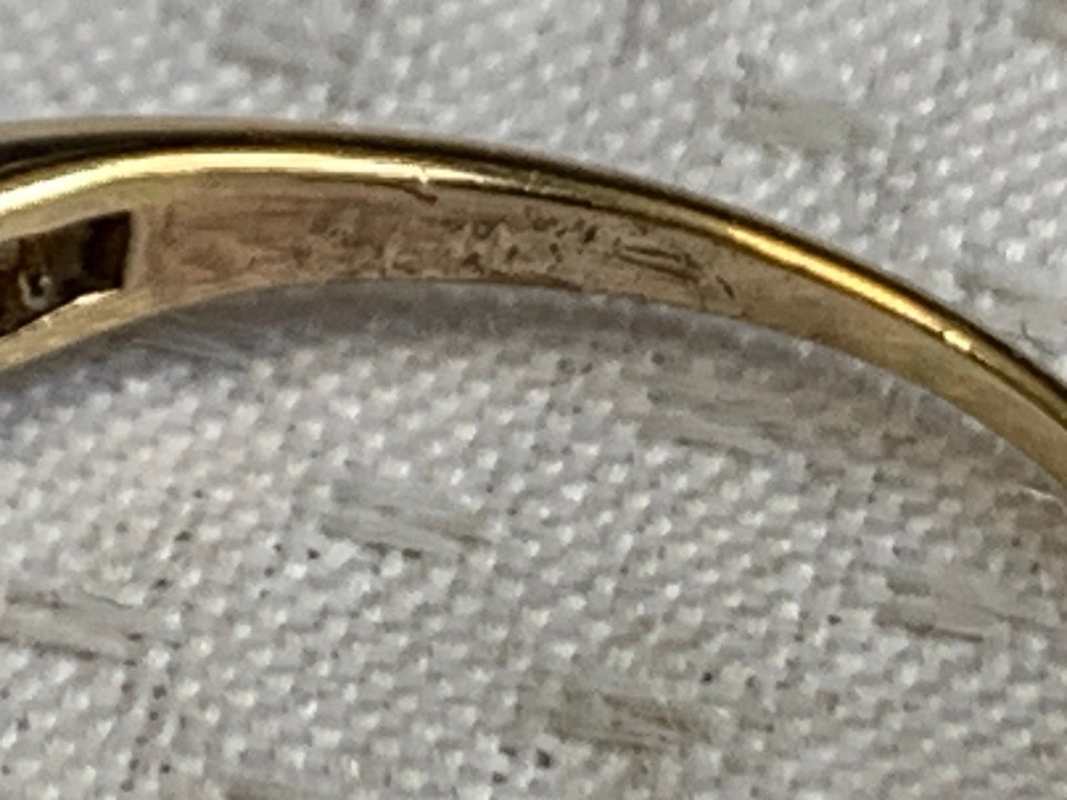 14K Yellow Gold Diamond Ring 2.87g Fine Jewelry Size 5.75 Band *READ ...