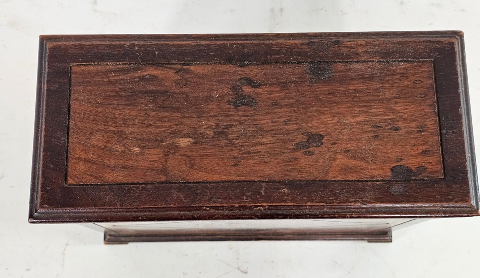 Kellogg Switchboard Supply Wood Box Hinged lid Inlaid Diamond 12.5 x 5. ...