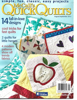 McCall's Quick Quilts Magazine Aug/Sep2013,14 fall-in-love designs and ...