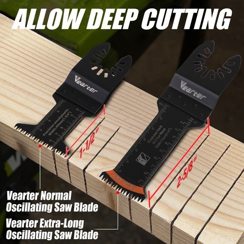 7PCS HCS Oscillating Saw Blade Set 1-1/4''Universal MultiTool Blade Kit ...