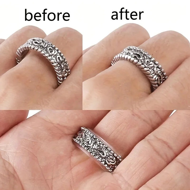 24 Pcs Set Ring Size Reducer Adjuster Invisible Clear Resizer Clip ...