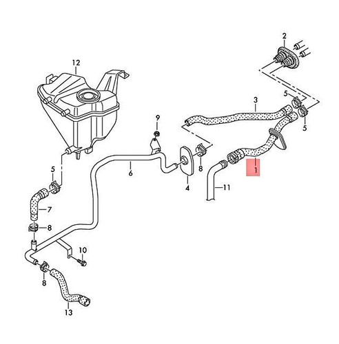 Genuine AUDI Audi RS5 Cabrio qu. Coupe Sportb. Coolant Hose 8K0819350A ...