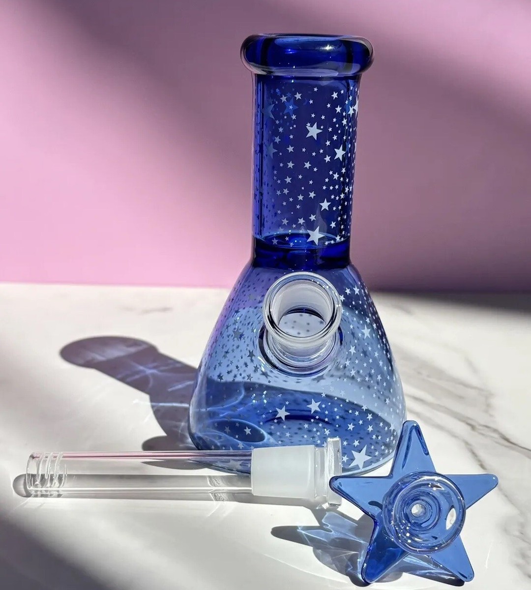 Glitter Bongs Red Eye Glass 14" Sparkle Liquid Bong With Twist Ice