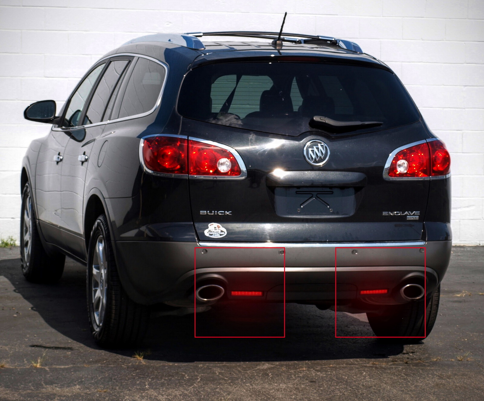 Set LED Rear Bumper Reflector Brake Signal Light For Buick Cadillac CTS ...