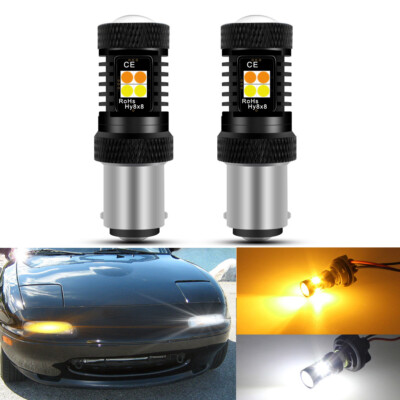 Switchback Amber White LED Turn Signal Light Bulb For 1990-1997 Mazda ...