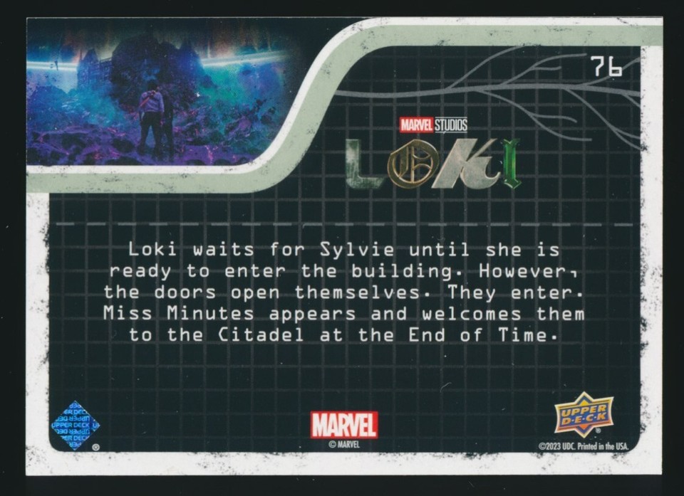 #76 CITADEL END of TIME 2023 UD Marvel Loki YELLOW 26/225 SYLVIE TOM ...