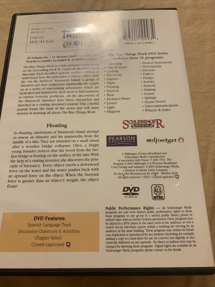 The Way Things Work: Floating DVD - David Macaulay - Schlessinger | eBay