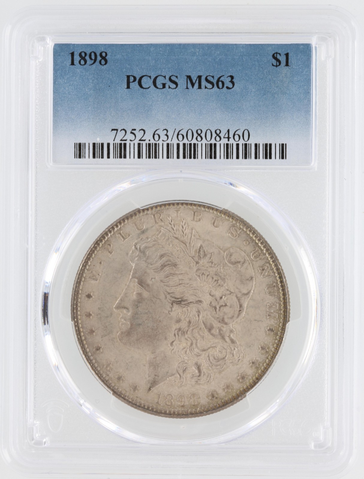 1898 Morgan Silver Dollar PCGS MS63 S$1 Philadelphia Minted No Reserve ...