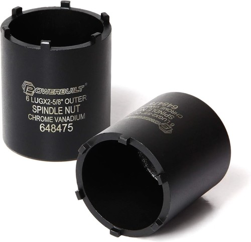 Powerbuilt Spindle Socket, 6 Outer Black, 6 Lug, Remove Spindle Nuts, 2 ...