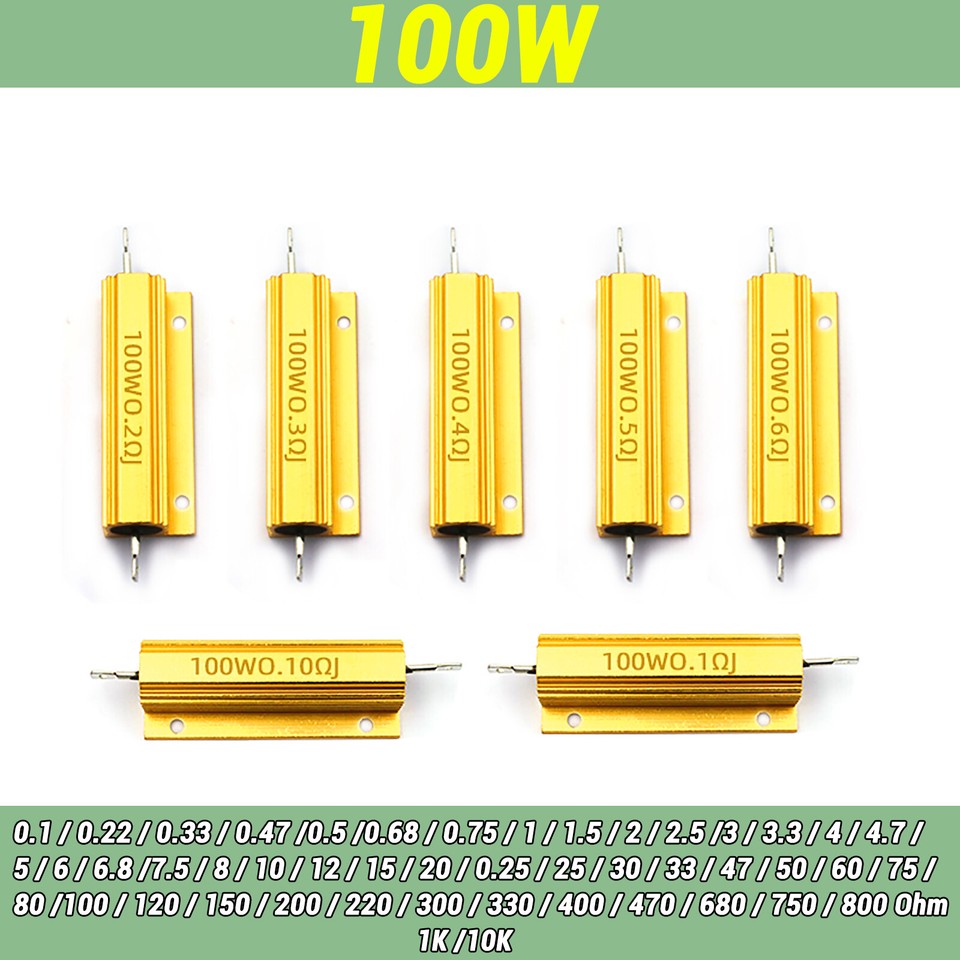 5/10 ~500W Watt High Power Aluminum shell Wirewound Metal Resistor 0.1 ...