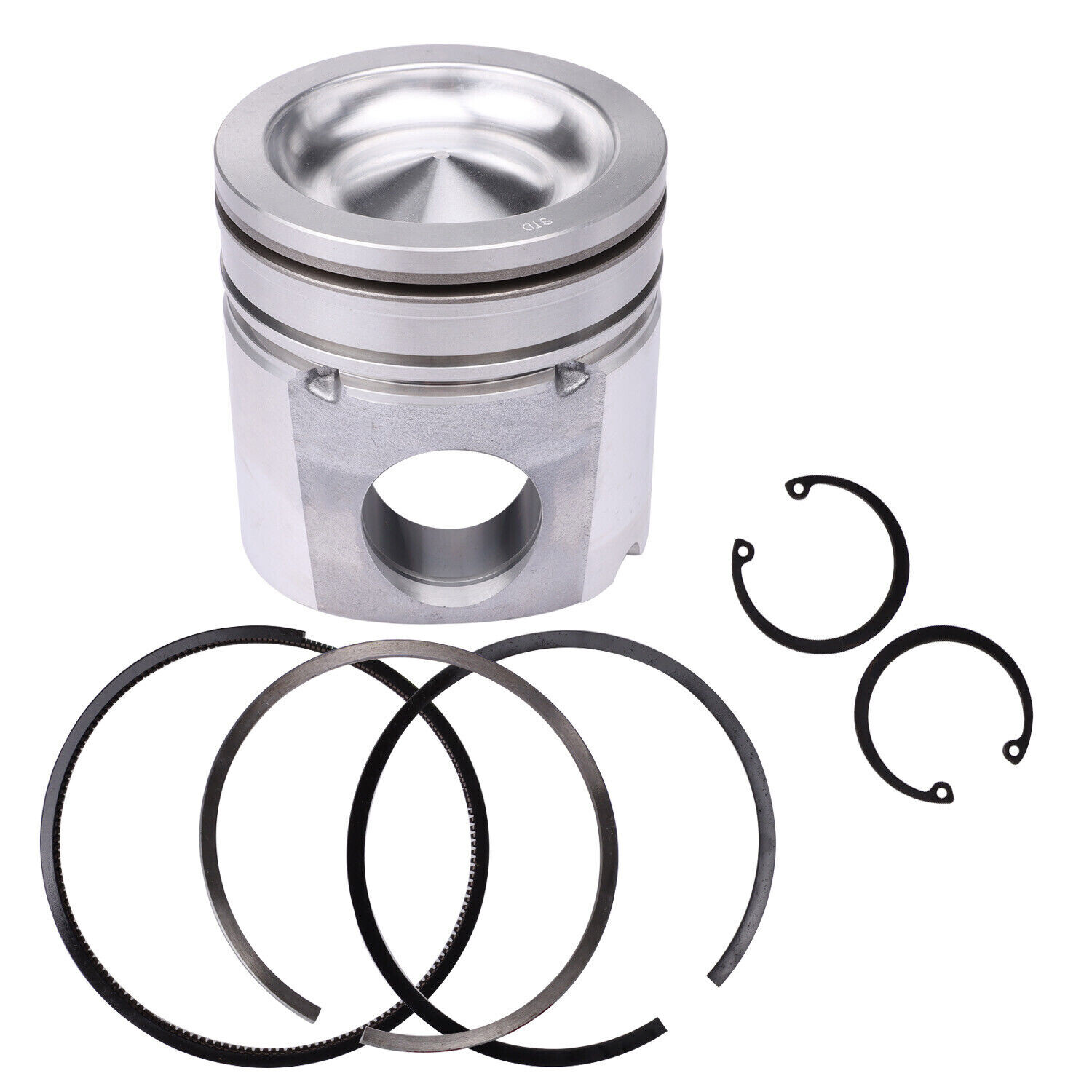 Rail Piston Kit Set with Rings Pins Clips for 2004- 2007 Cummins 5.9L ...