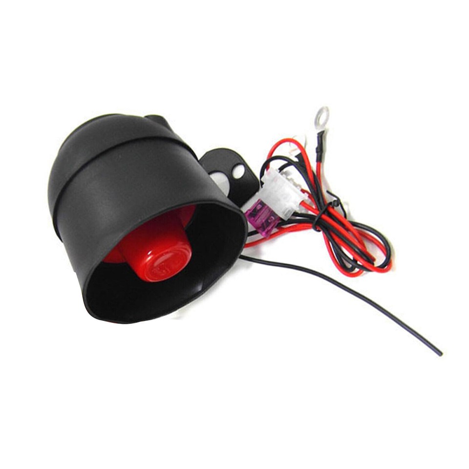 12V Car Security System Horn Siren Alarm One-Way Burglar Protection w ...