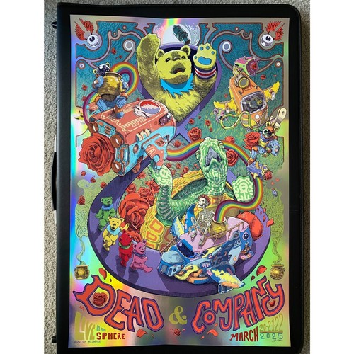 Dead & Company FOIL AP Poster Sphere 2025 Dave Kloc 24x36 x/45 Signed ...
