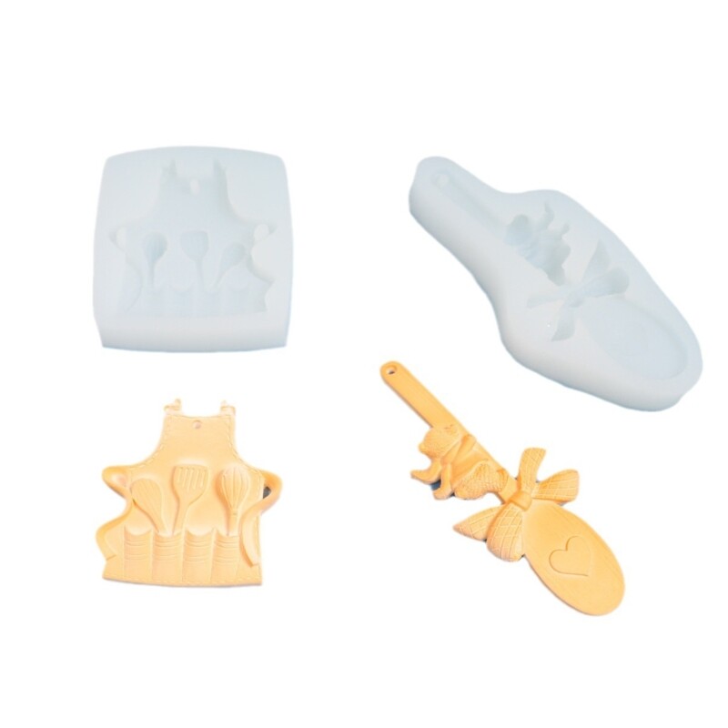 Apron Bear Spoon Sugar Chocolate Fondant Mold Diy Baking Manual ...