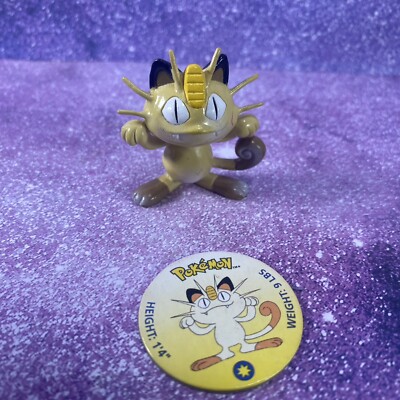Pokemon TOMY MEOWTH FIGURE Plus Coin VINTAGE MID 1990'S CGTSJ 1 1/2" | eBay