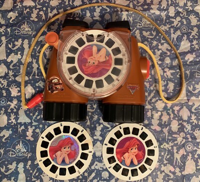 Disney Cars Viewmaster Binoculars & A Complete 3 Reel Set Of The Little ...