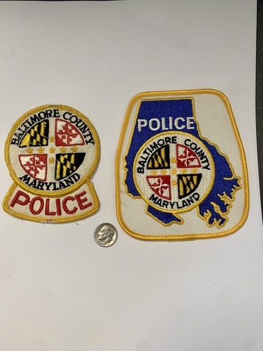 Pair Maryland police patches Baltimore County old & new MD obsolete ...